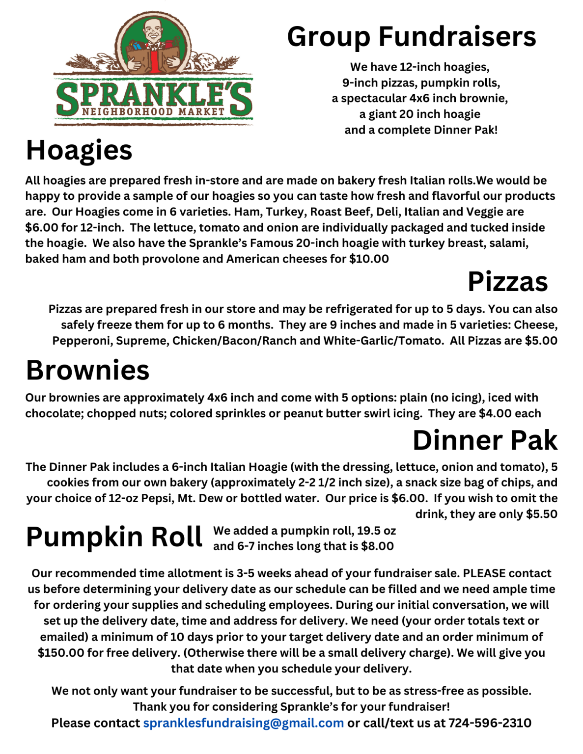 Fundraising - Sprankles Neighborhood Market